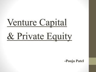 Venture Capital and Private Equity | PPTX