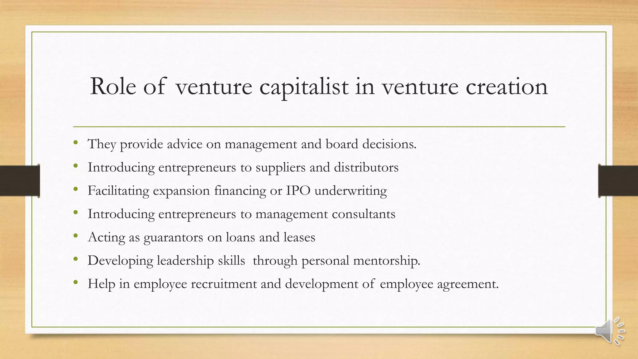 Venture capital notes.pptx | Venture Capital | Business Banking & Finance