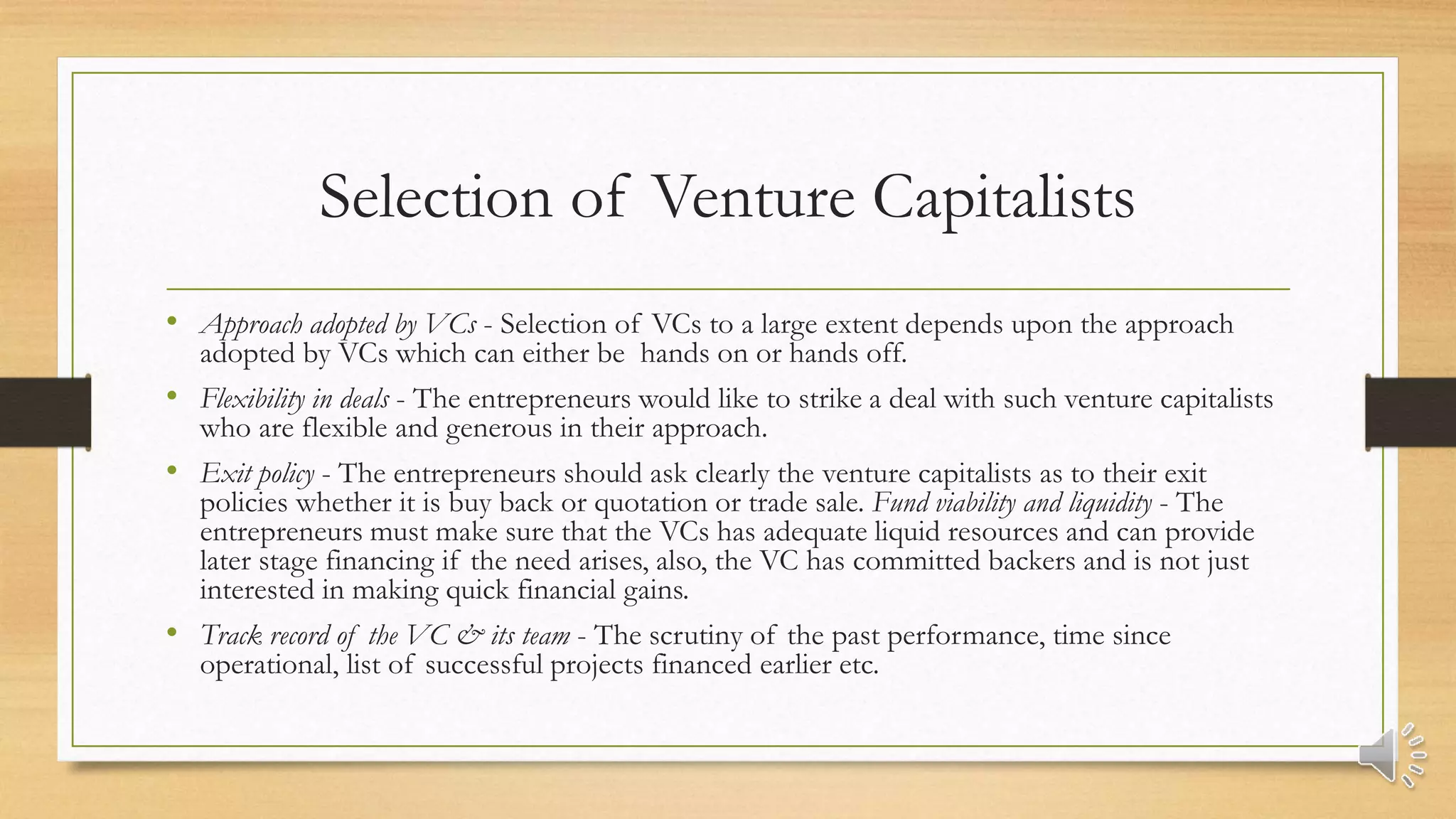 Venture capital notes.pptx | Venture Capital | Business Banking & Finance
