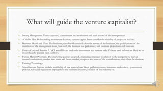 Venture capital notes.pptx | Venture Capital | Business Banking & Finance