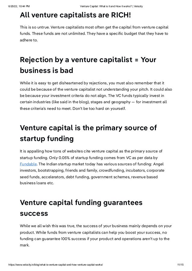 Venture Capital: What is it and How it works? | PDF | Venture Capital ...