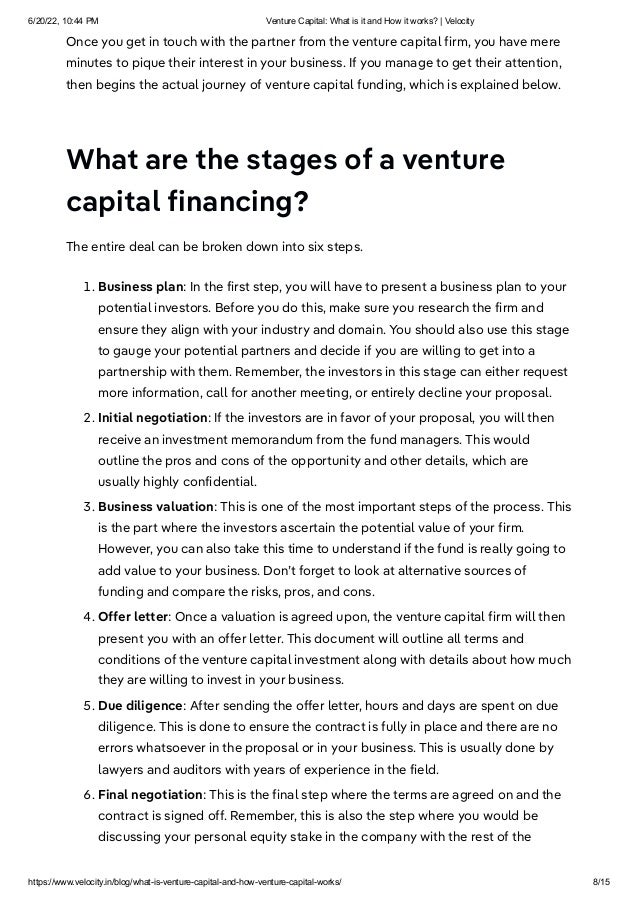 Venture Capital: What is it and How it works? | PDF | Venture Capital | Business Banking & Finance