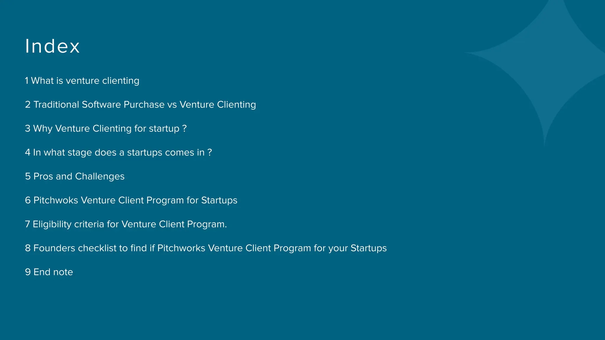 What is Venture Client for Startup entrepreneur | PDF