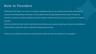 What is Venture Client for Startup entrepreneur | PDF