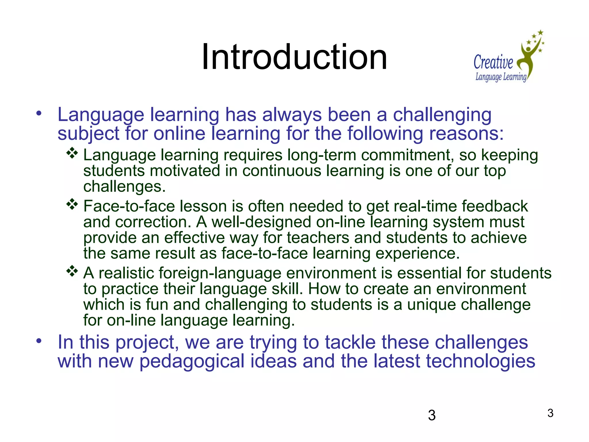 Venture lab –Design a new language learning environment - by the ...