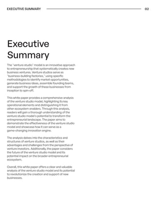 Venture Studios - The Future of Venture Capital and Startup Creation | PDF