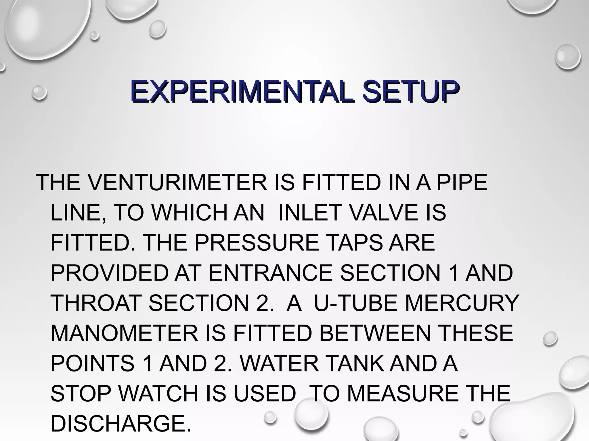 flow through venturimeter | PPT