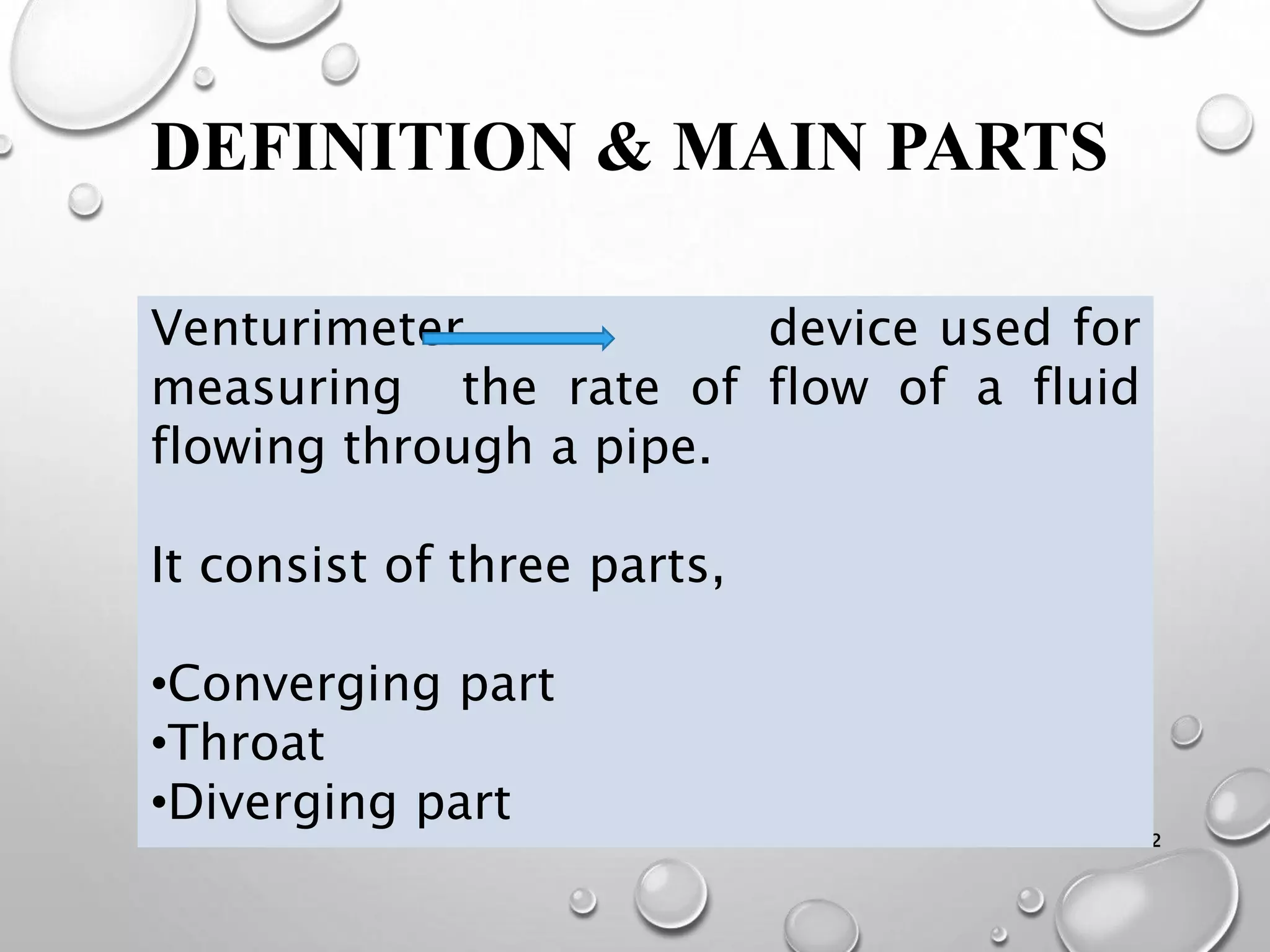 Venturi meter | PPTX