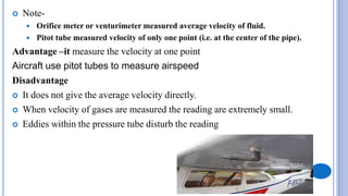 Flow of Fluids, VENTURI METER and PITOT TUBE | PPT