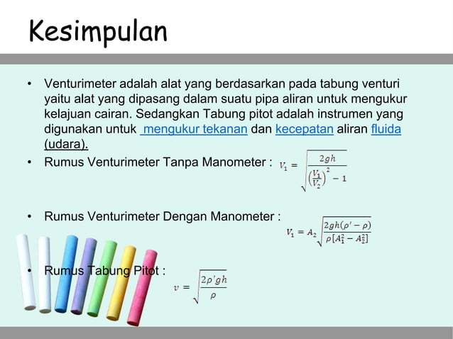 Venturimeter dan tabung pitot | PPTX