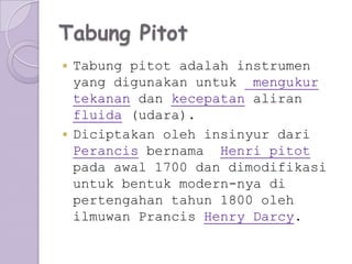 Venturimeter dan tabung pitot | PPTX