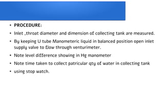 Venturimeter Lab | PDF