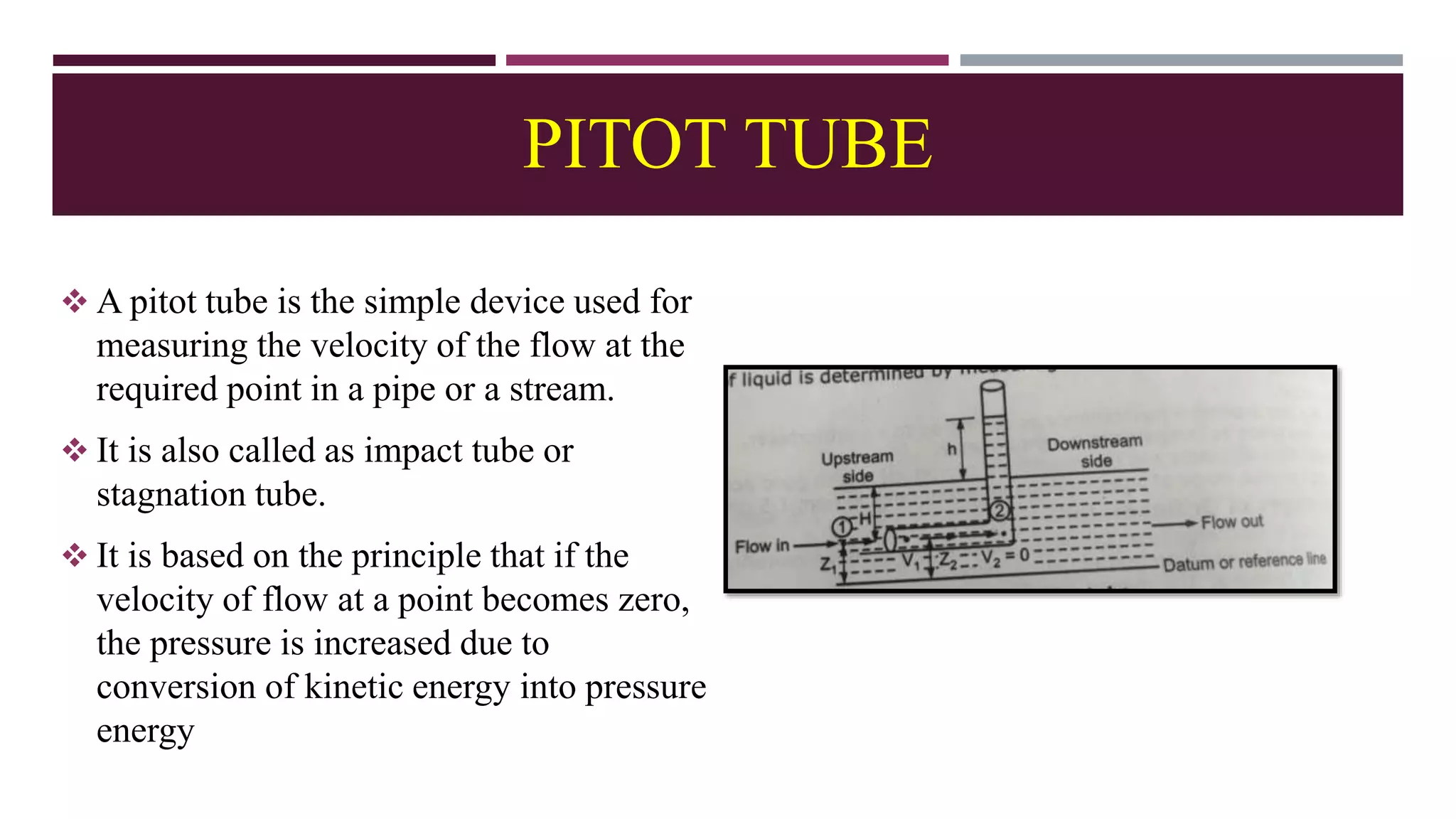 Venturimeter,orificemter and pitot tube | PPTX