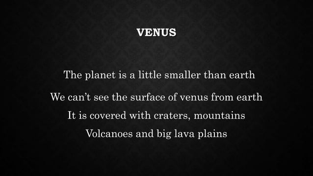 Difference of Venus, Earth and Mars | PPTX