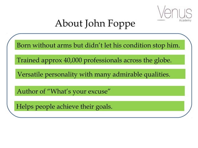 Venus academy presents John Foppe | PPT | Free Download