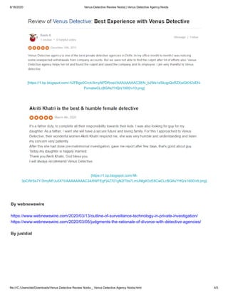 Venus detective review noida | PDF