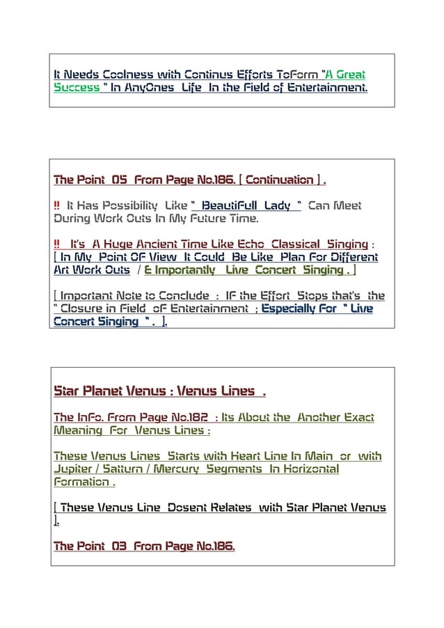 Venus lines importance | DOCX