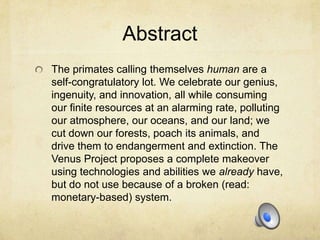 Venus Project Final | PPTX