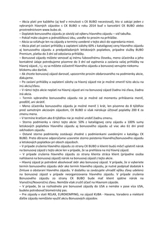 Všeobecné zmluvné podmienky ck bubo | PDF