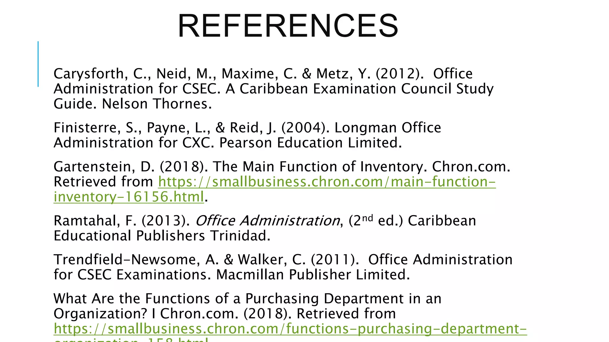 Functions of the procurement and inventory management office | PPTX