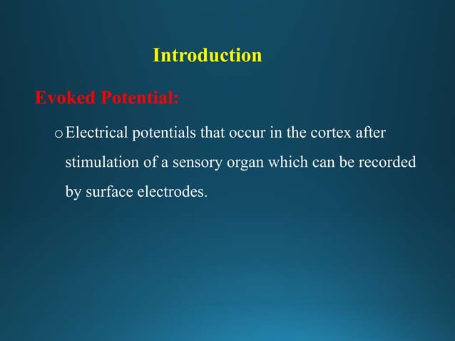 Visual evoked potential and BAER | PPTX | Eye and Vision Conditions | Diseases and Conditions