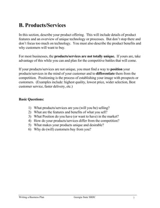 Writing a Business Plan | PDF
