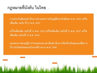 พระราชบัญญัติประกันสังคม (ฉบับที่ 4) พ.ศ. 2558 | PPTX