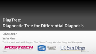 DiagTree: Diagnostic Tree for Differential Diagnosis (CIKM17) | PDF