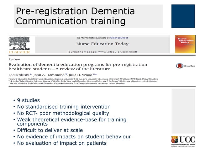 VERA - Dementia Communication Skills Prof Corina Naughton | PDF