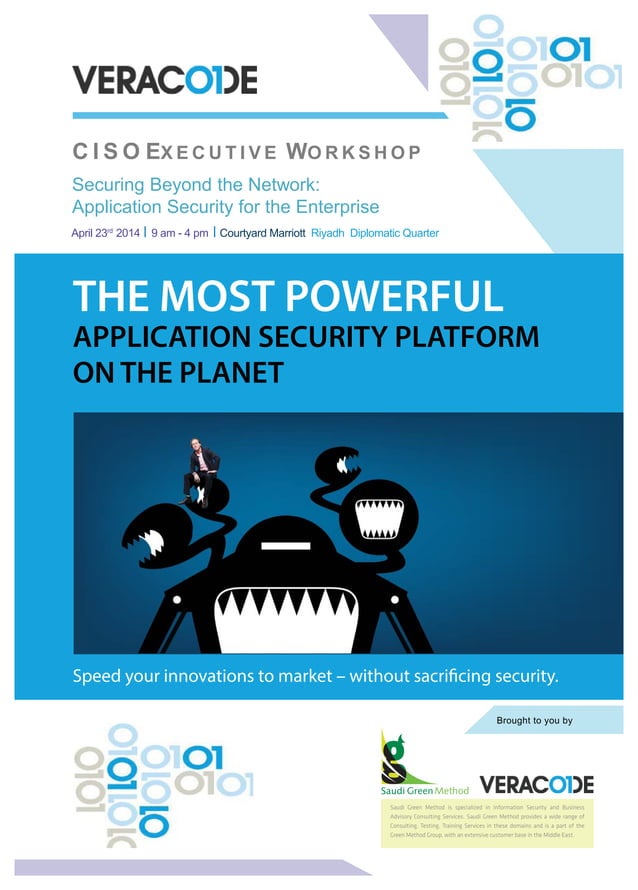 Veracode CISO Executive Workshop - presented by Saudi Green Method | PDF