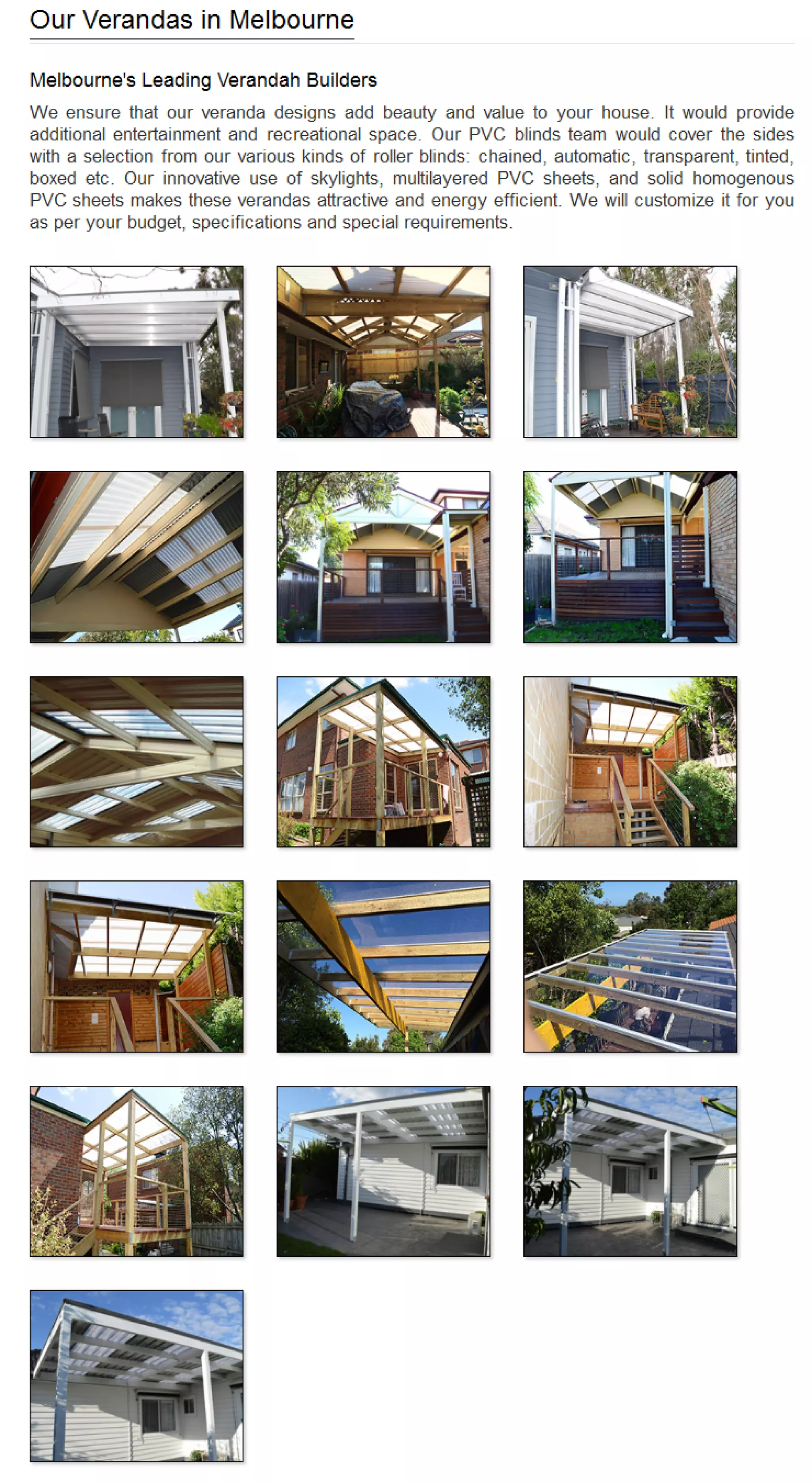 Ideas For Verandahs Construction Melbourne | PDF