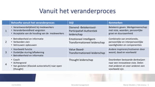 Verandermanagement en leiderschap | PPTX | Careers