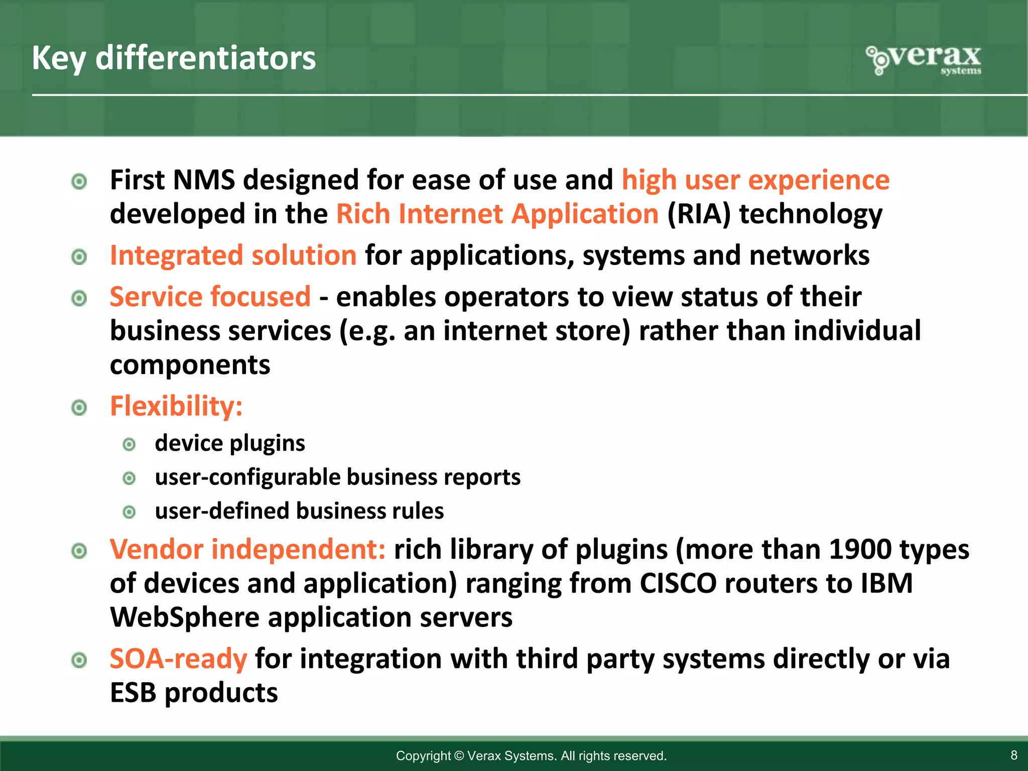 Verax NMS - product presentation | PDF