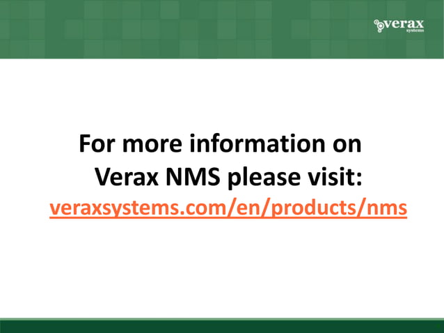 Verax NMS - product presentation | PDF