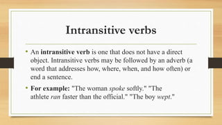 Part of Speech - Verb | PPTX