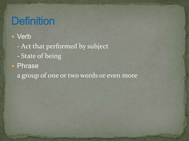 Verb phrase | PPT