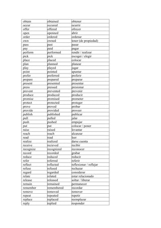Verb list-lista-de-verbos | DOC
