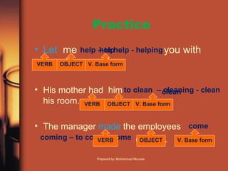 verb - object - base form | PPT