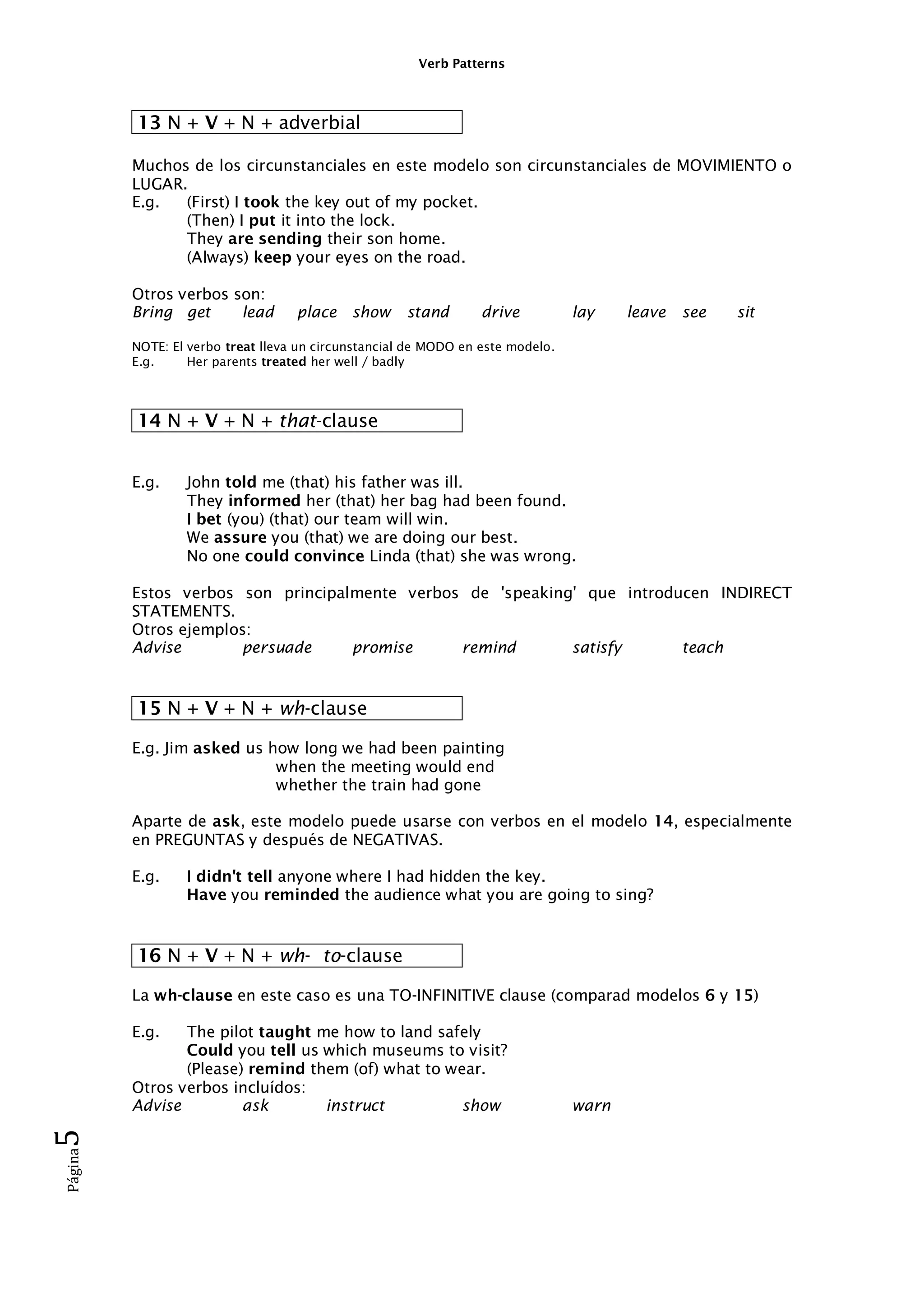 Verb patterns1 | PDF
