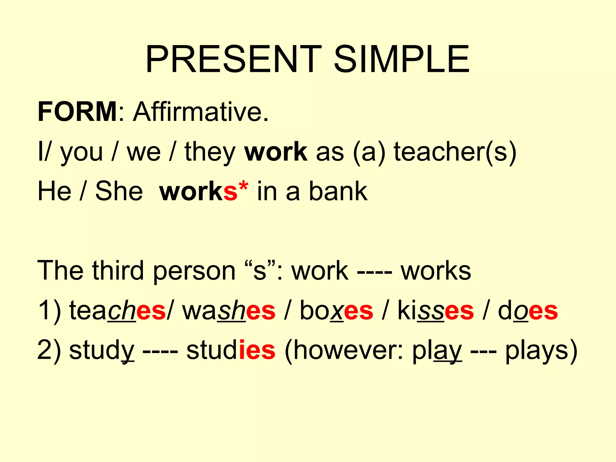Verb tenses.present-tenses | PPT