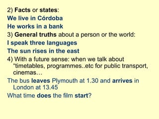 Verb tenses.present-tenses | PPT