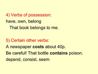 Verb tenses.present-tenses | PPT
