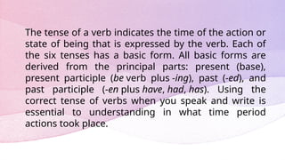 Verb-Tenses and future perfect/perfect tenses | PPTX