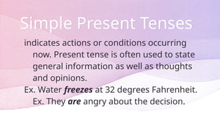 Verb-Tenses and future perfect/perfect tenses | PPTX