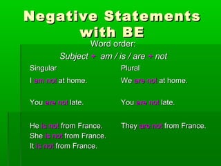 Verb to-be | PPT