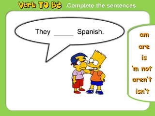 Verb to be presentation in english grammar | PPT