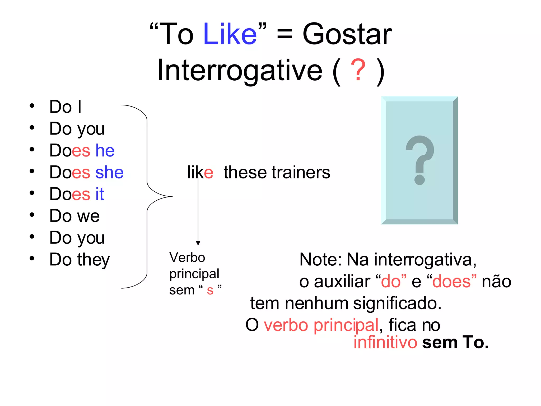 Verb To Like | PPT