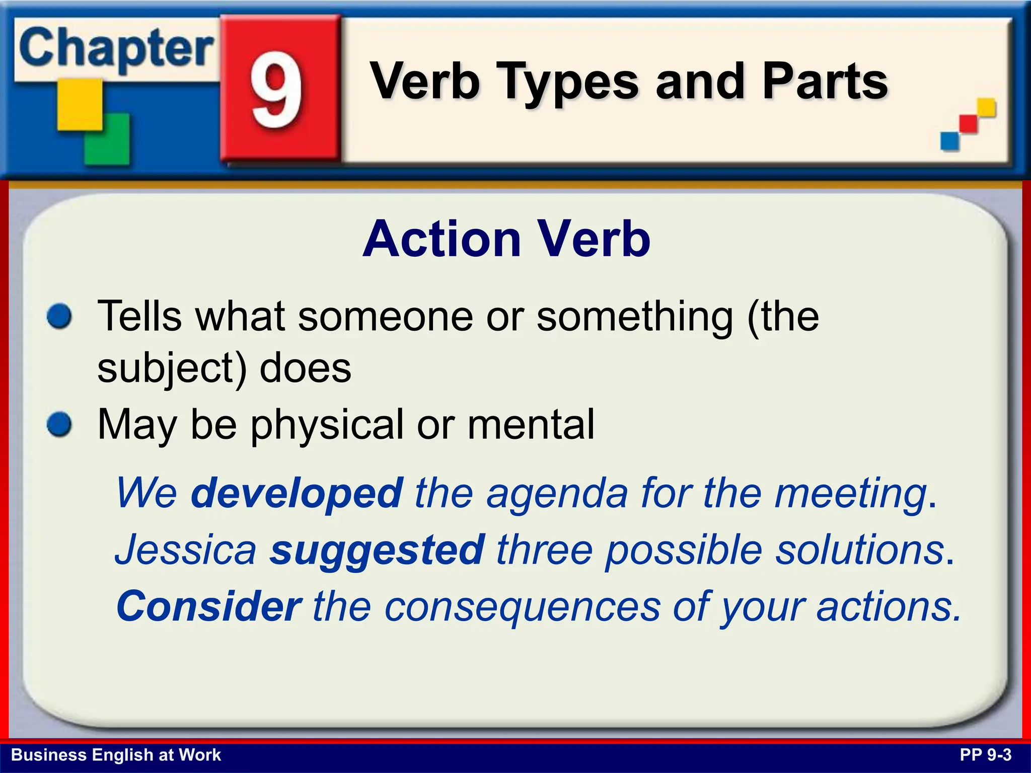 Verb-types-and-parts Lesson 1 week 2 _Verbs | PPT