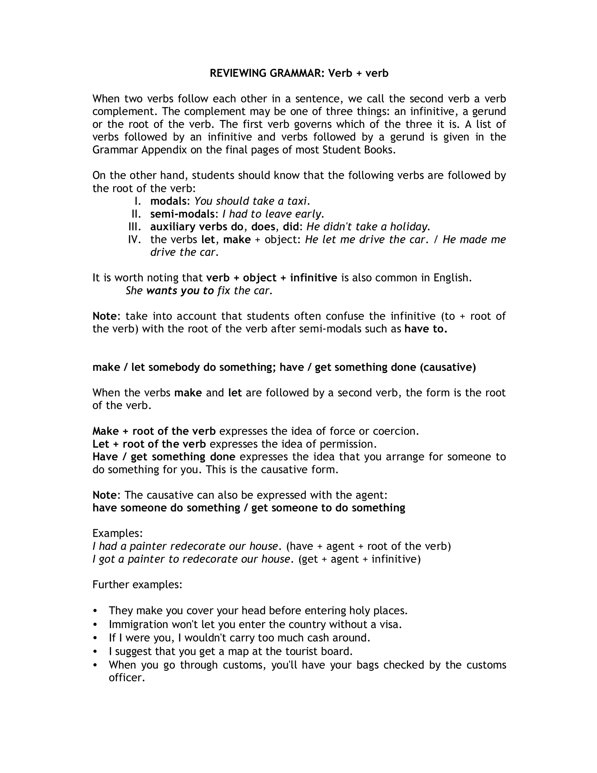 Verb plus Verb | PDF