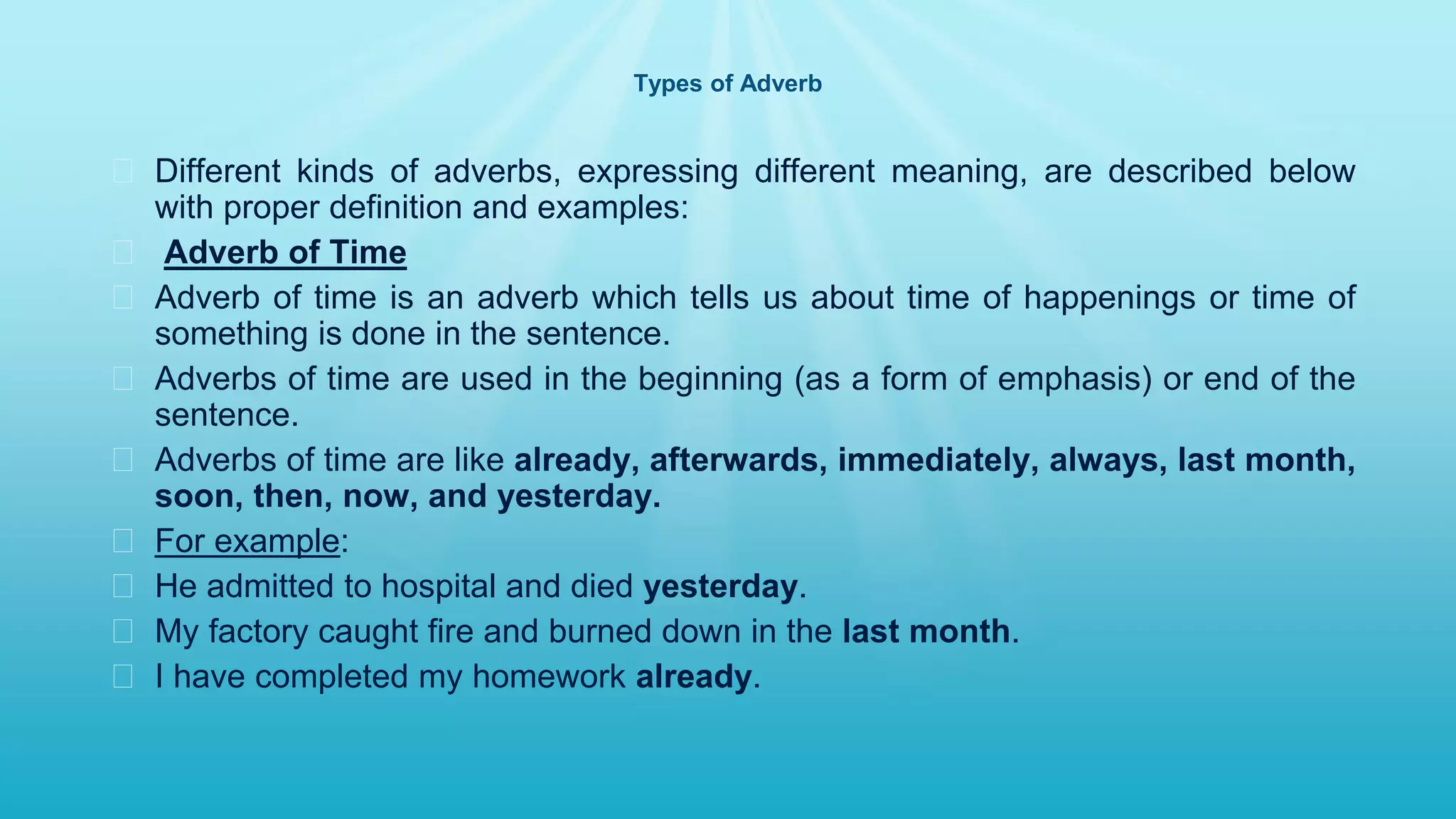 Parts of speech Verb, adverb presentation | PPTX